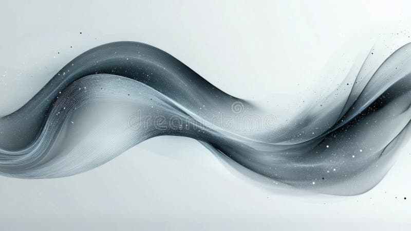 Abstract Silver and Grey Wave with Glitter Stock Illustration ...