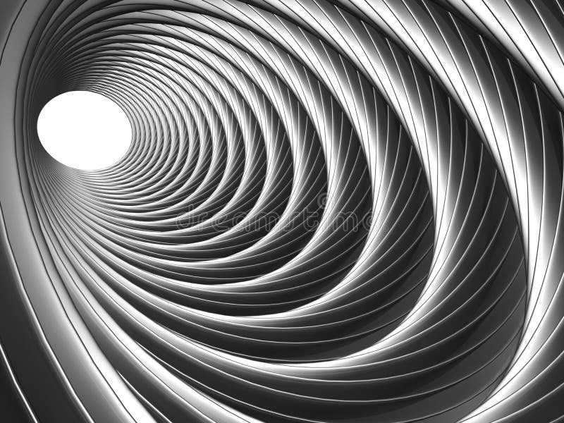 Abstract Silver Illusion of Tunnel Effect Abstract Stock Illustration ...