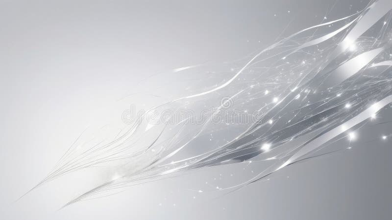 Abstract Silver Lines with a Shimmer Effect Stock Illustration ...