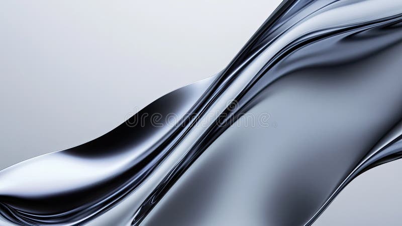 Abstract Silver Liquid Flow Stock Illustration - Illustration of ...