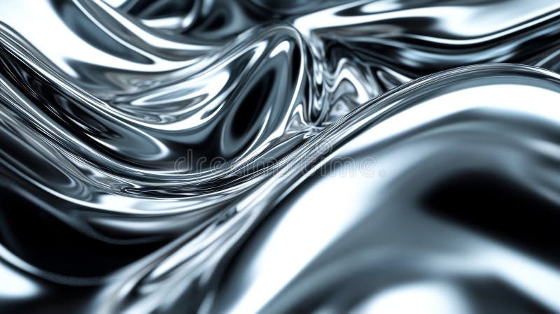 Abstract Silver Liquid Metal Surface Texture Stock Illustration ...