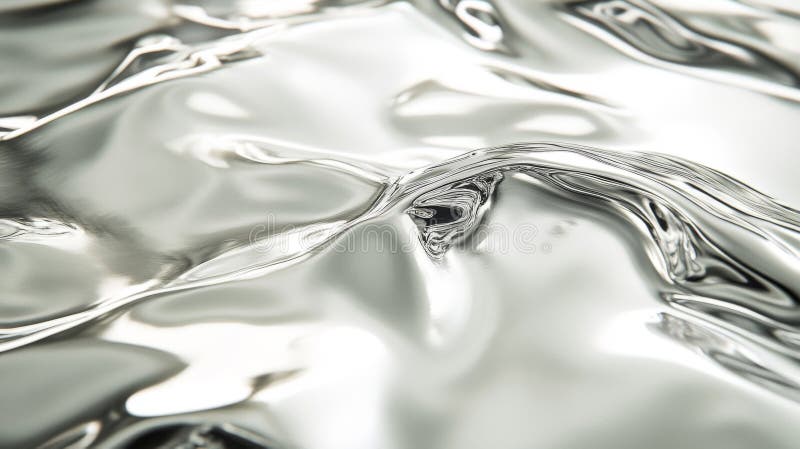 Abstract Silver Liquid Metal Surface Texture Stock Illustration ...