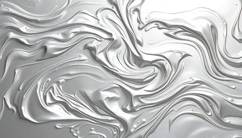 Silver Liquid Metal Texture, Shiny Surface, Stock Photo, Generative AI ...