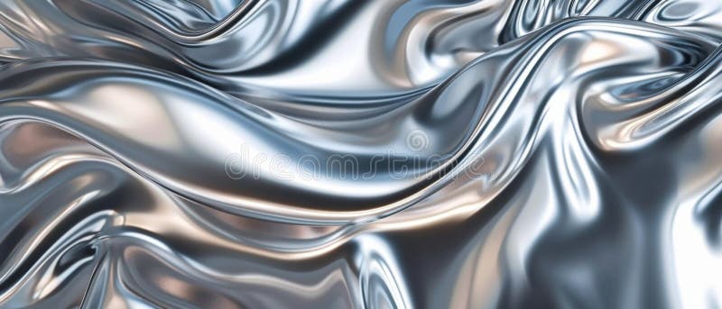 Abstract Silver Liquid Metal Texture with Highlights and Shimmers for ...