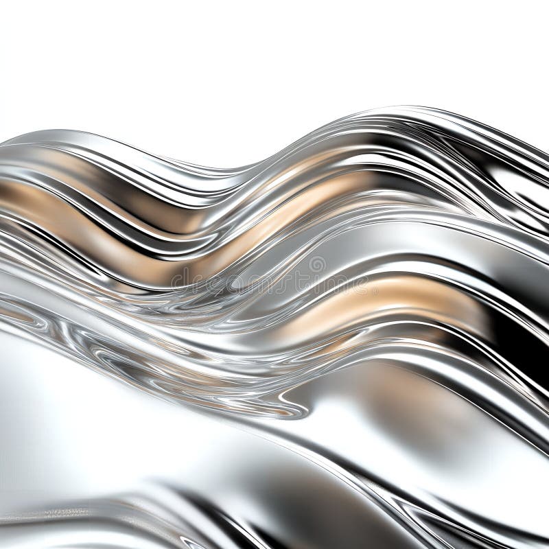 Abstract Silver Liquid Metal Waves Background Texture Design Elegant ...