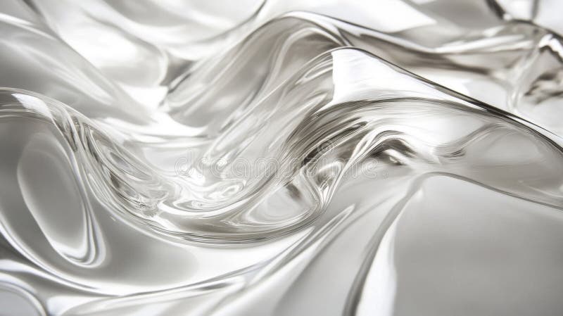 Abstract Silver Liquid Sculpting Fluid Forms Stock Illustration ...