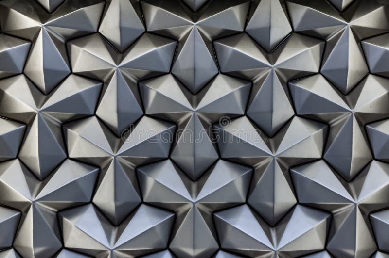 Abstract Silver Metal Background. Geometric Metal Pattern Angular ...