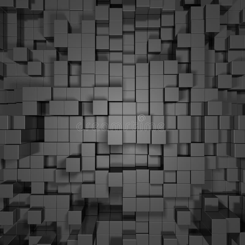 Abstract Silver Metal Cubes Background Stock Illustration ...