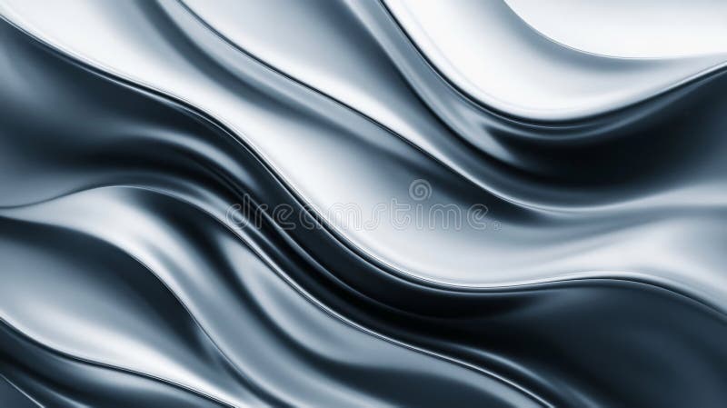 Abstract Silver Metal Waves Background Texture Stock Illustration ...