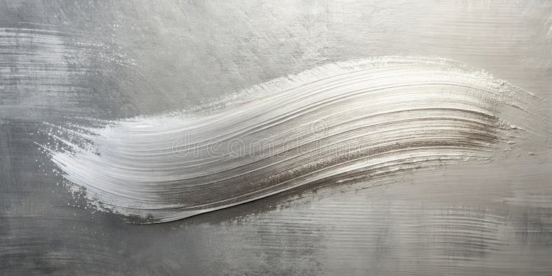 Abstract Silver Paint Strokes on a Textured Surface. Generative AI ...