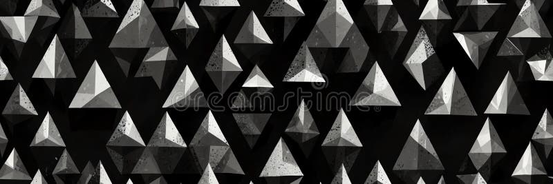 Abstract Silver Polygon Triangles on Black Background Design Ai ...