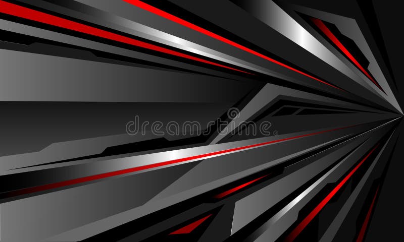 Abstract Silver Red Speed Geometric Overlap Shadow Design Modern ...