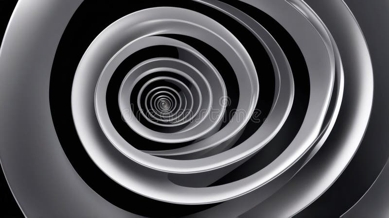 Abstract Silver Spiral Vortex, Modern Design Texture Stock Illustration ...