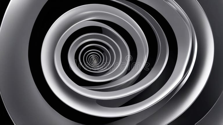 Abstract Silver Spiral Vortex, Modern Design Texture Stock Illustration ...
