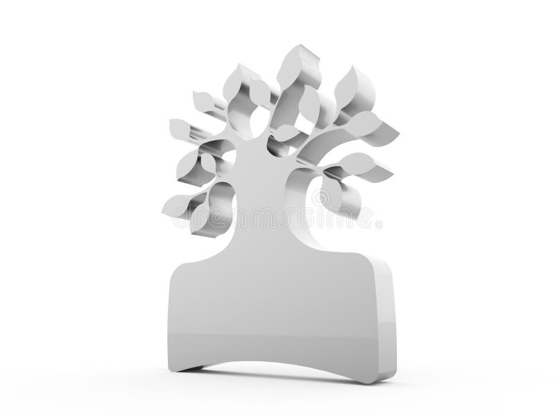 Abstract Silver Tree Business Concept Stock Illustration - Illustration ...