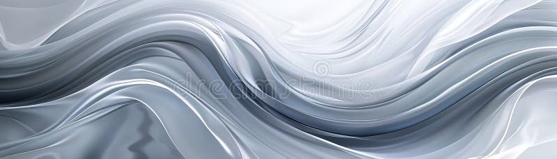 Abstract Silver Wave Background, 3D Render Stock Illustration ...