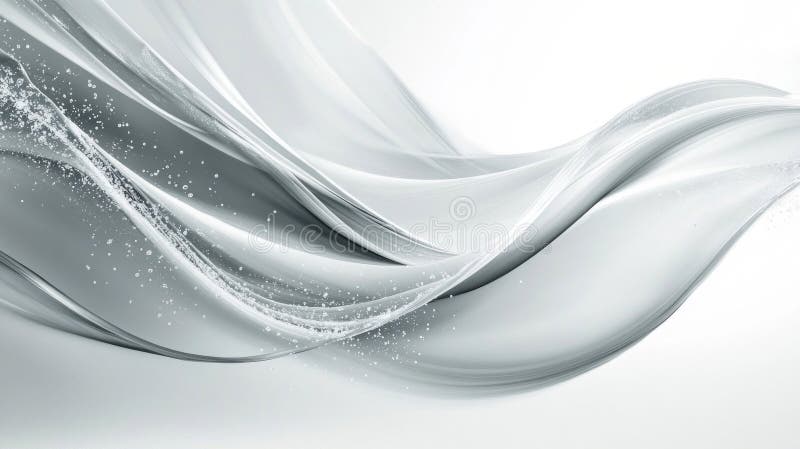 Abstract Silver Wave Background: Flowing Grey Texture Stock ...