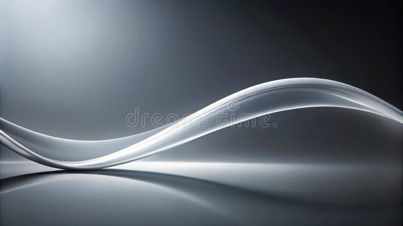 Abstract Silver Wave on Dark Background Elegant Design Element for ...