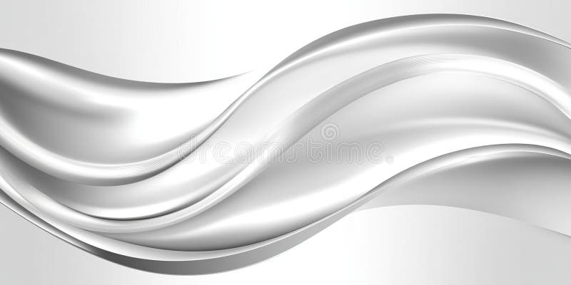 Abstract Silver Wave with Fluid Metallic Motion Stock Photo - Image of ...