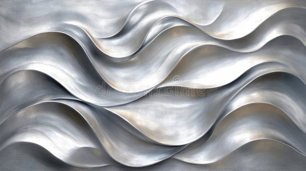 Abstract Silver Wave Pattern Background Texture Stock Illustration ...