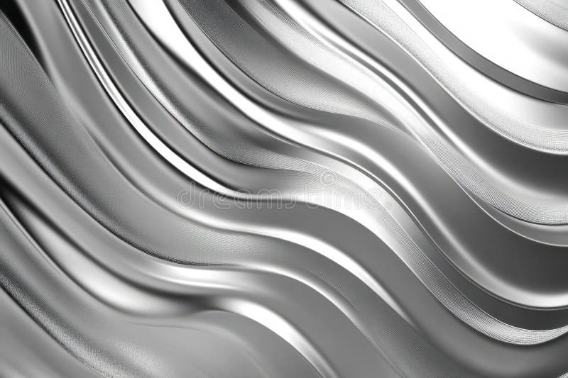 Abstract Silver Wave Pattern, Elegant and Flowing Design Stock ...