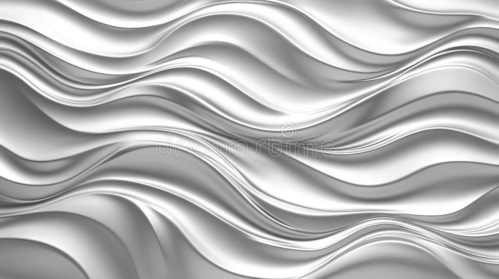 Abstract Silver Waves Smooth Texture Background Stock Illustration ...