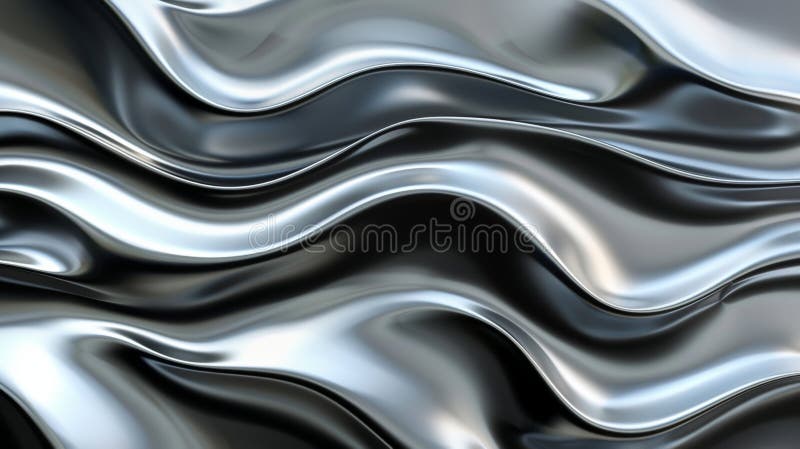 Abstract Silver Waves Texture Stock Image - Image of fluid, artistic ...