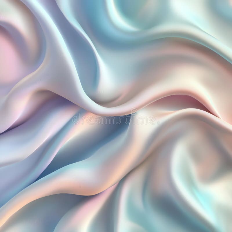 0Abstract Silver White Silk Waves Flowing Softly on a Light Background ...