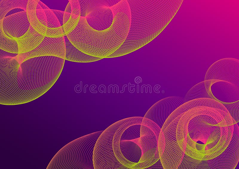 Abstract Simple Background with Colorful Waves Frame Stock Illustration ...