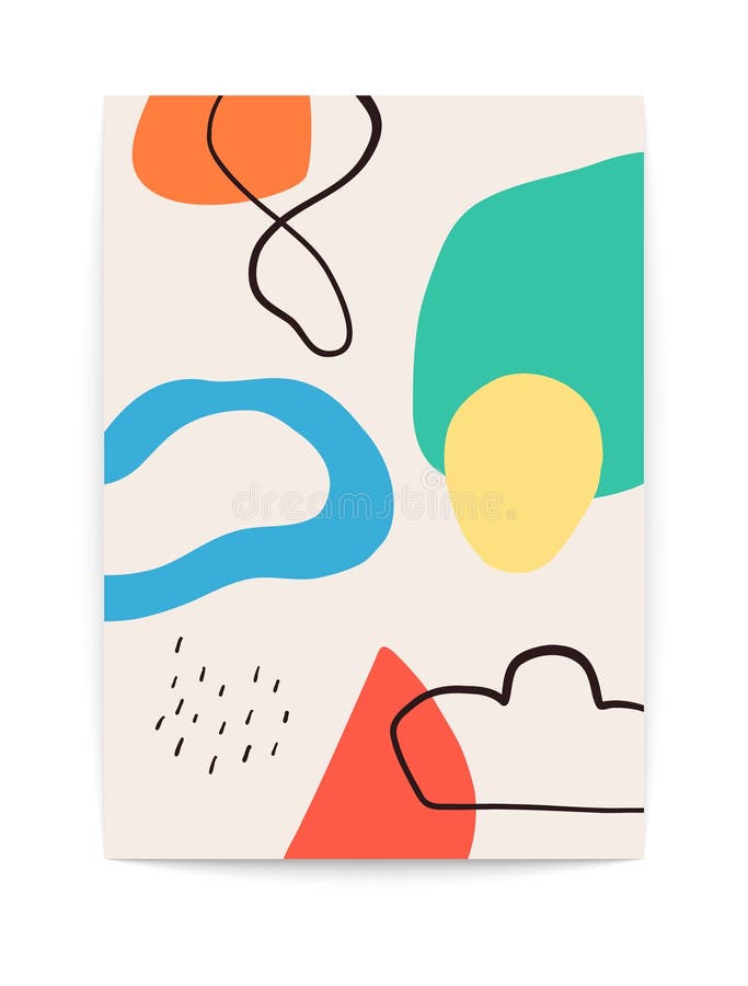 Abstract Simple Background. Minimal Retro Poster Geometric Pattern with ...