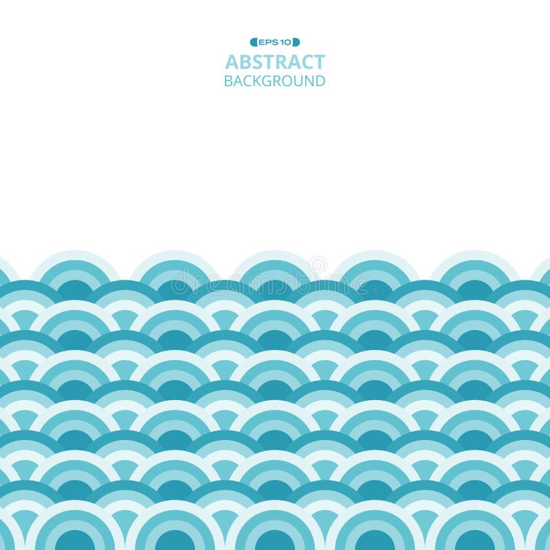 Abstract of Simple Blue Round Wave Pattern with Space of Text. Stock ...