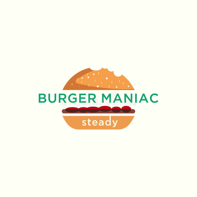 ABSTRACT SIMPLE BURGER LOGO ICON VECTOR for YOUR BUSINESS Stock ...