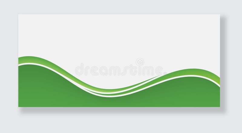 Abstract Simple Green Curved Pattern on White Background Stock Vector ...