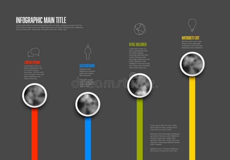 Abstract Infographic Template with Four Topics Stock Vector ...
