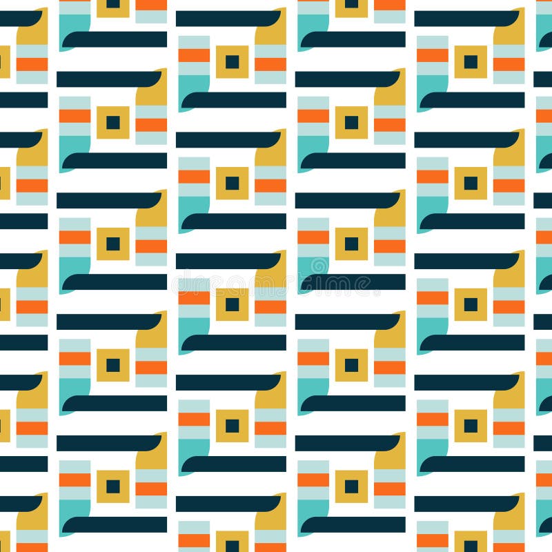 Abstract Simple Pattern with Different Colors and Shapes. Stock Vector ...