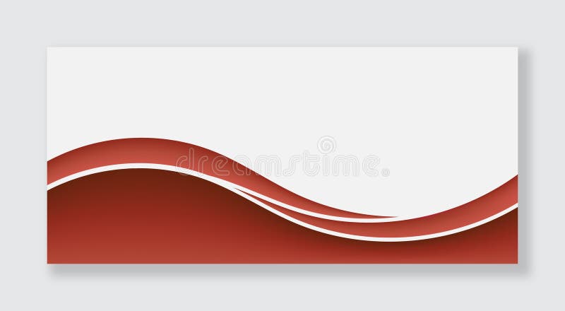 Abstract Simple Red Curved Pattern on a Clean White Background Stock ...