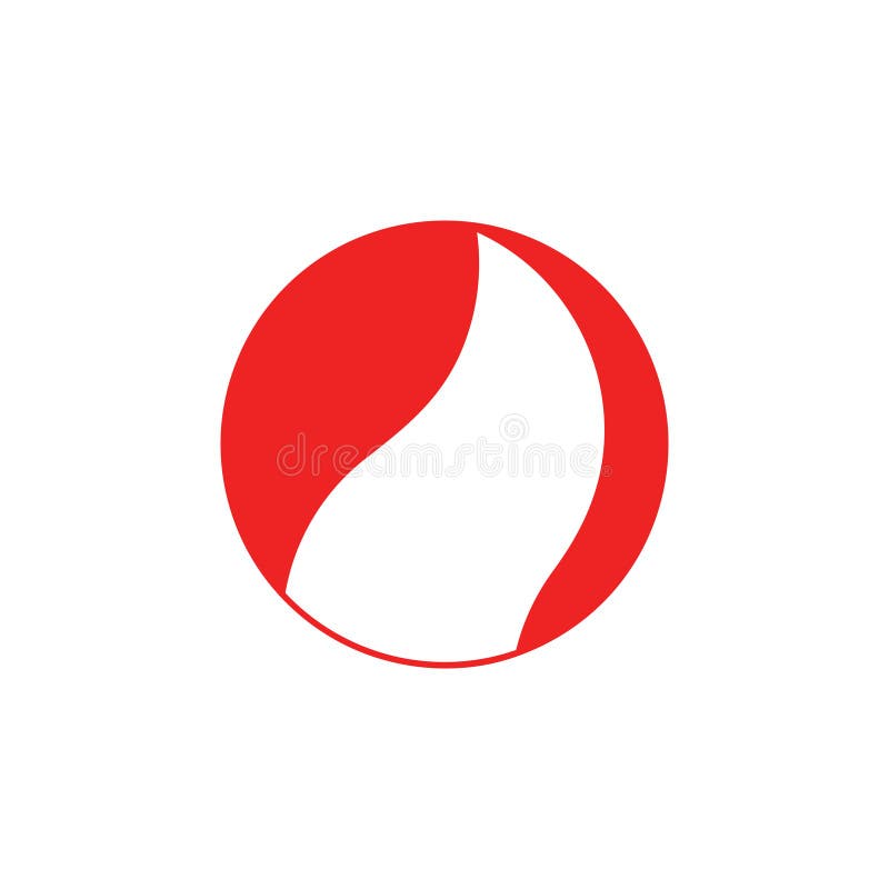 Abstract Simple Red Flame Circle Geometric Logo Vector Stock Vector ...