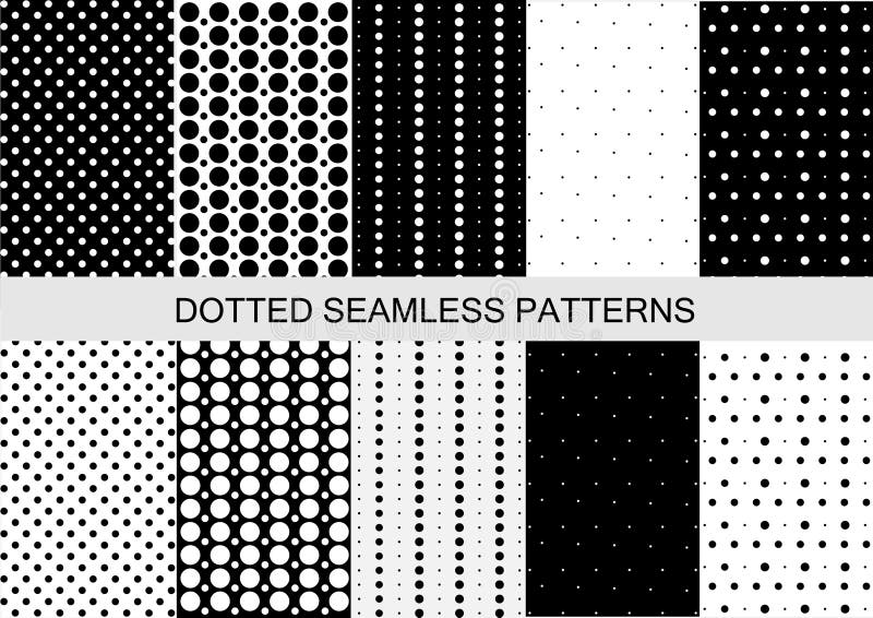 Set of dotted patterns stock vector. Illustration of geometric - 77482117