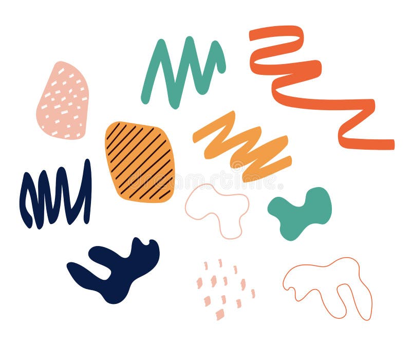 Abstract Simple Shape Collection Set. Vector Illustration Stock Vector ...