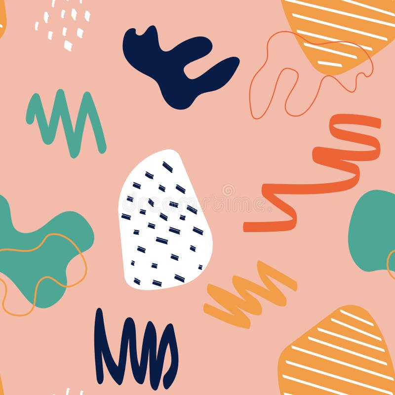 Abstract Simple Shape Seamless Pattern Background. Vector Illustration ...