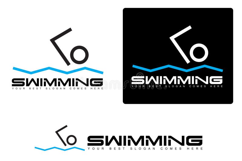 Swimming stock vector. Illustration of color, black, healthy - 74467928