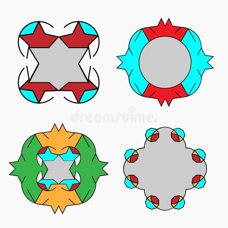 Abstract Simple Vector Design Color Frame Stock Vector - Illustration ...