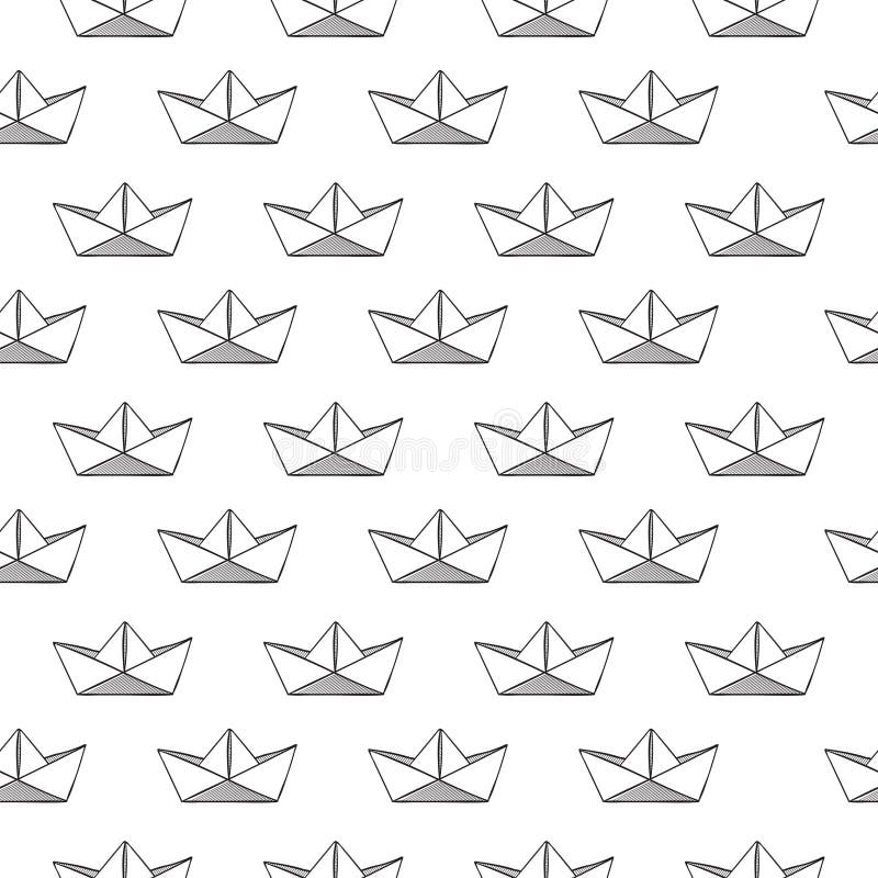 Abstract Simple Vector Seamless Pattern Background with Paper Origami ...