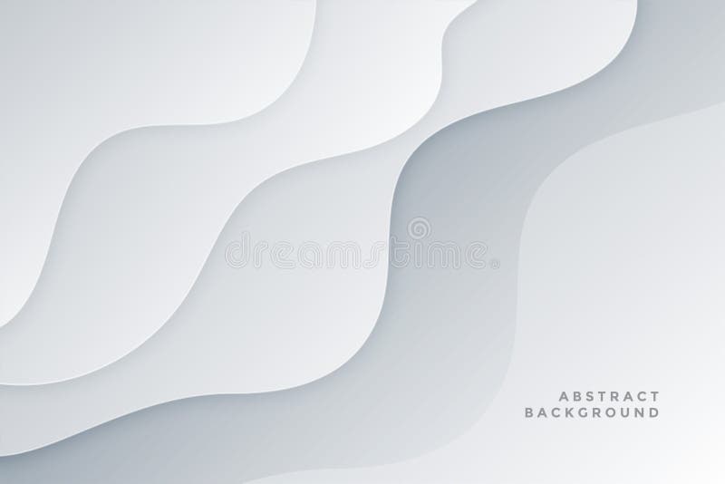 Abstract and Simple White Background with Fluid Lines Stock Vector ...