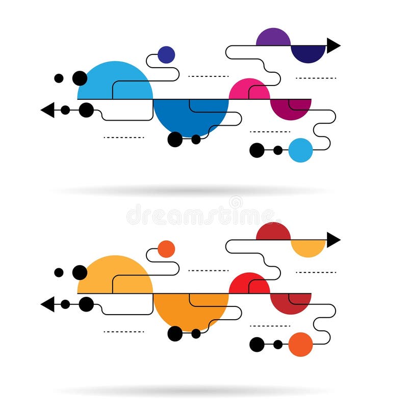 Abstract Simplistic Hi Tech Line Art Design Element Colorful Stock ...