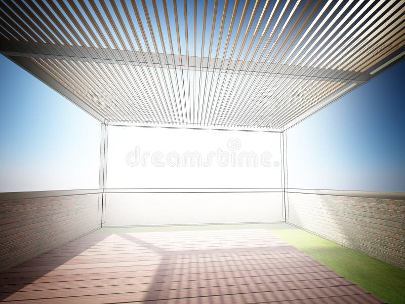 Abstract Sketch Design of Balcony Stock Illustration - Illustration of ...