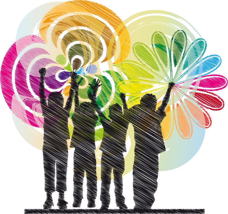 United Friends stock vector. Illustration of active, couple - 2295078