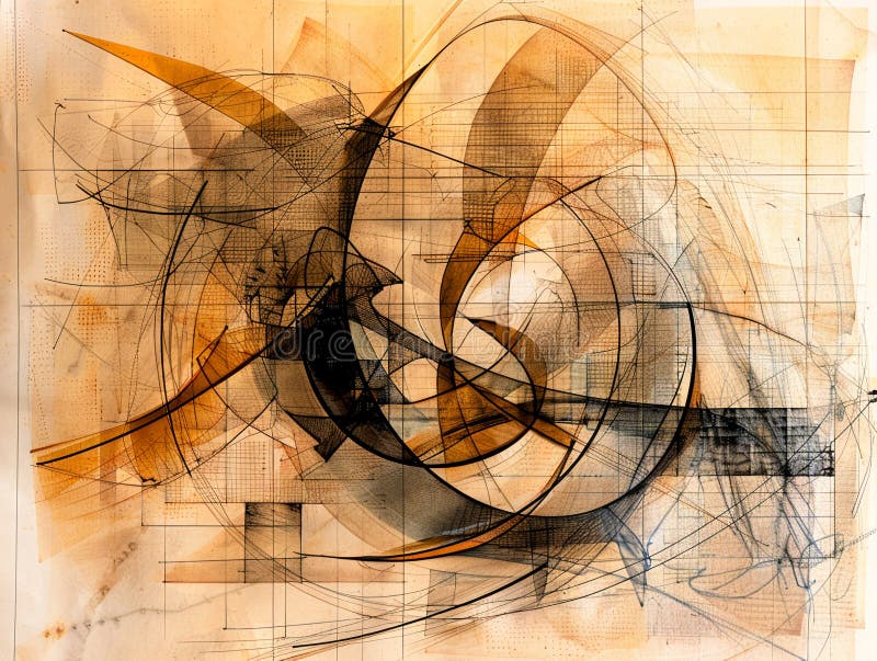 Abstract Sketches and Handwritten Annotations Blend, Crafting a Unique ...