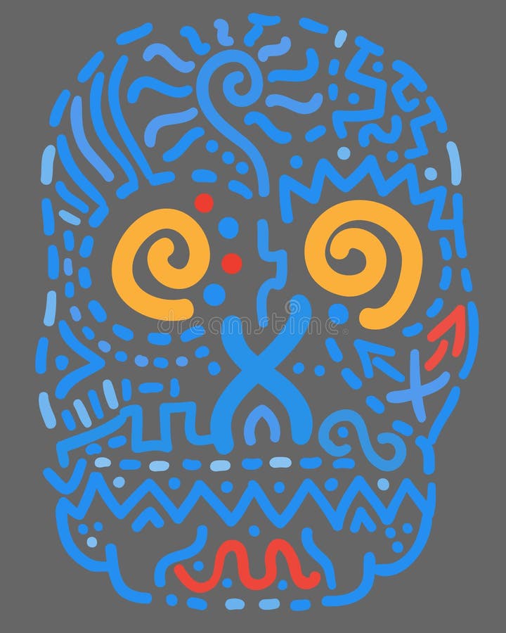 Abstract skull stock illustration. Illustration of skull - 7195398