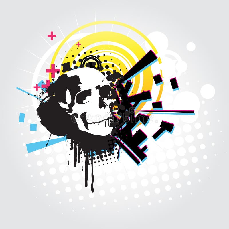 Abstract skull art stock vector. Illustration of trendy - 14048466